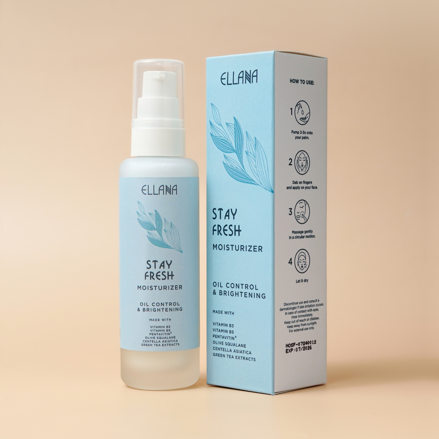 Stay Fresh Moisturizer Controls Oil and Brightens - Ellana Cosmetics
